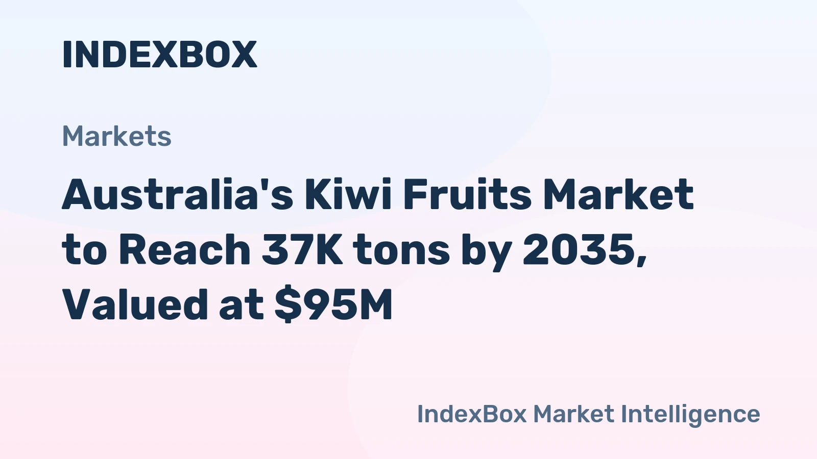 Australia's Kiwi Fruits Market to Reach 37K tons by 2035, Valued at $95M