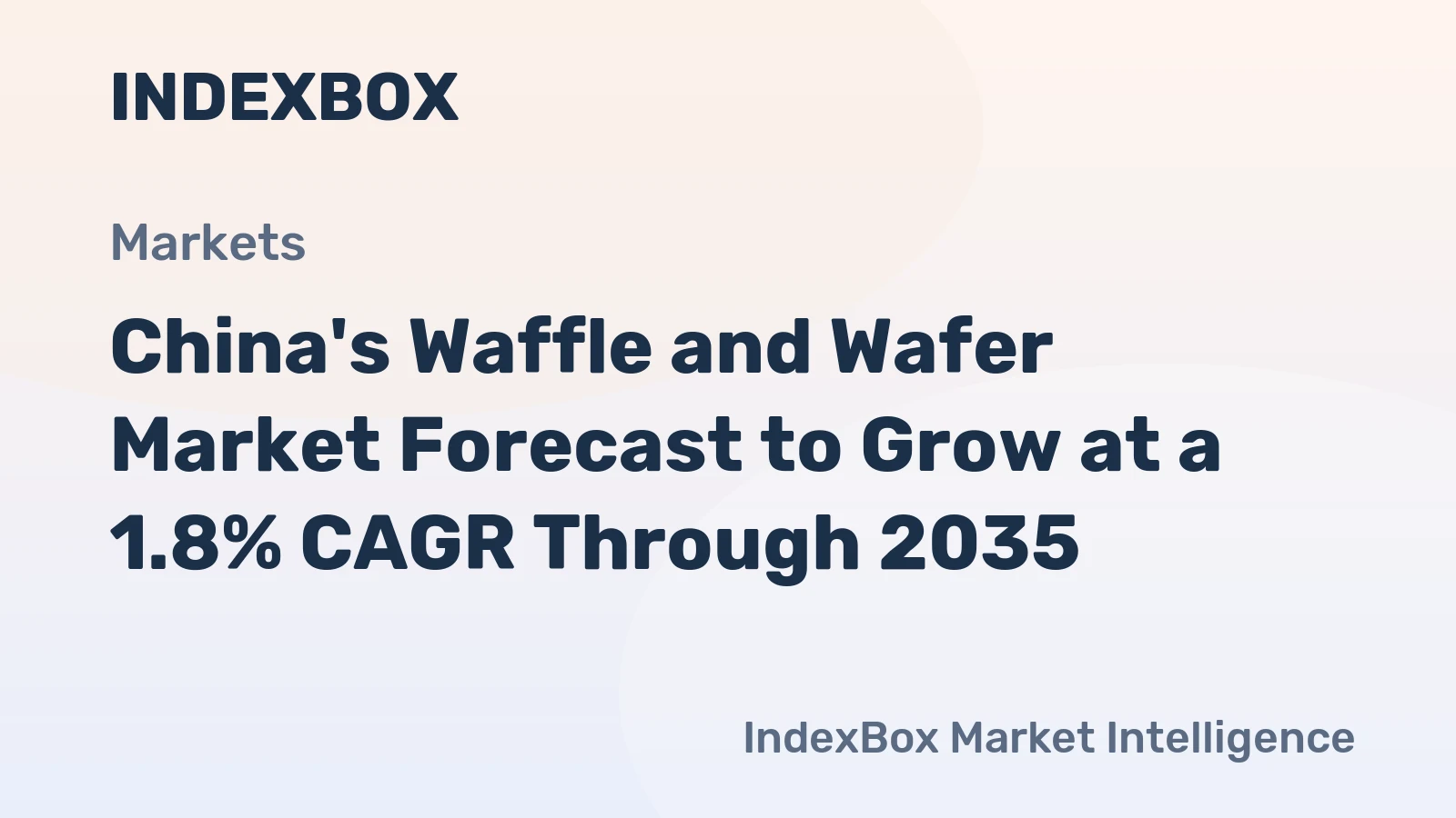 China's Waffle and Wafer Market Forecast to Grow at a 1.8% CAGR Through 2035