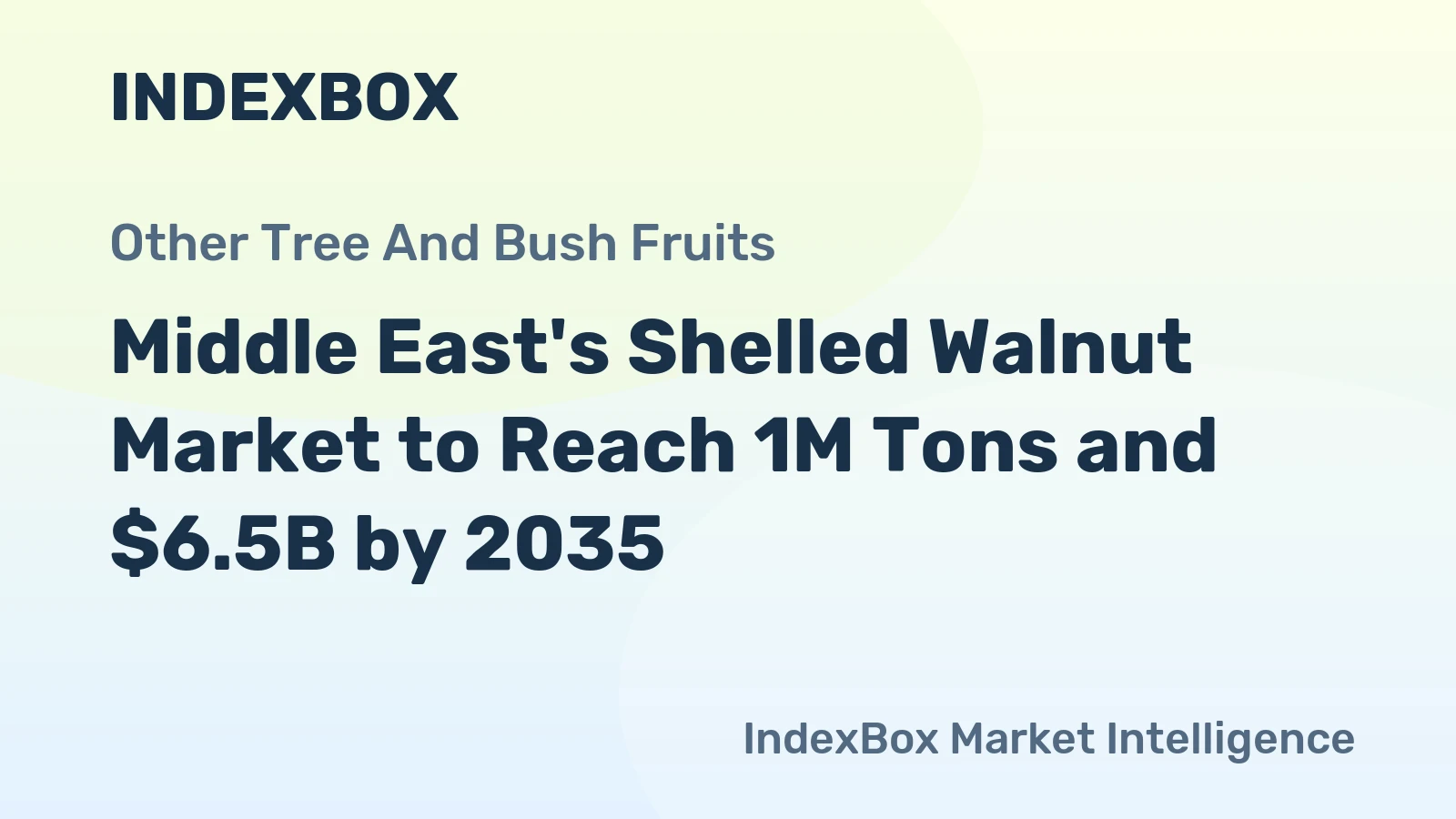 Middle East's Shelled Walnut Market to Reach 1M Tons and $6.5B by 2035
