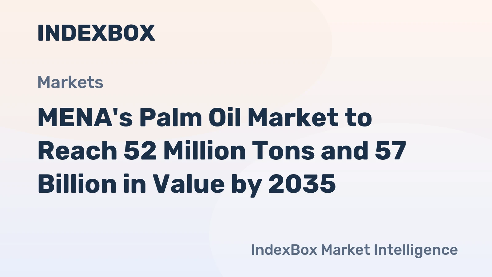 MENA's Palm Oil Market to Reach 52 Million Tons and 57 Billion in Value by 2035