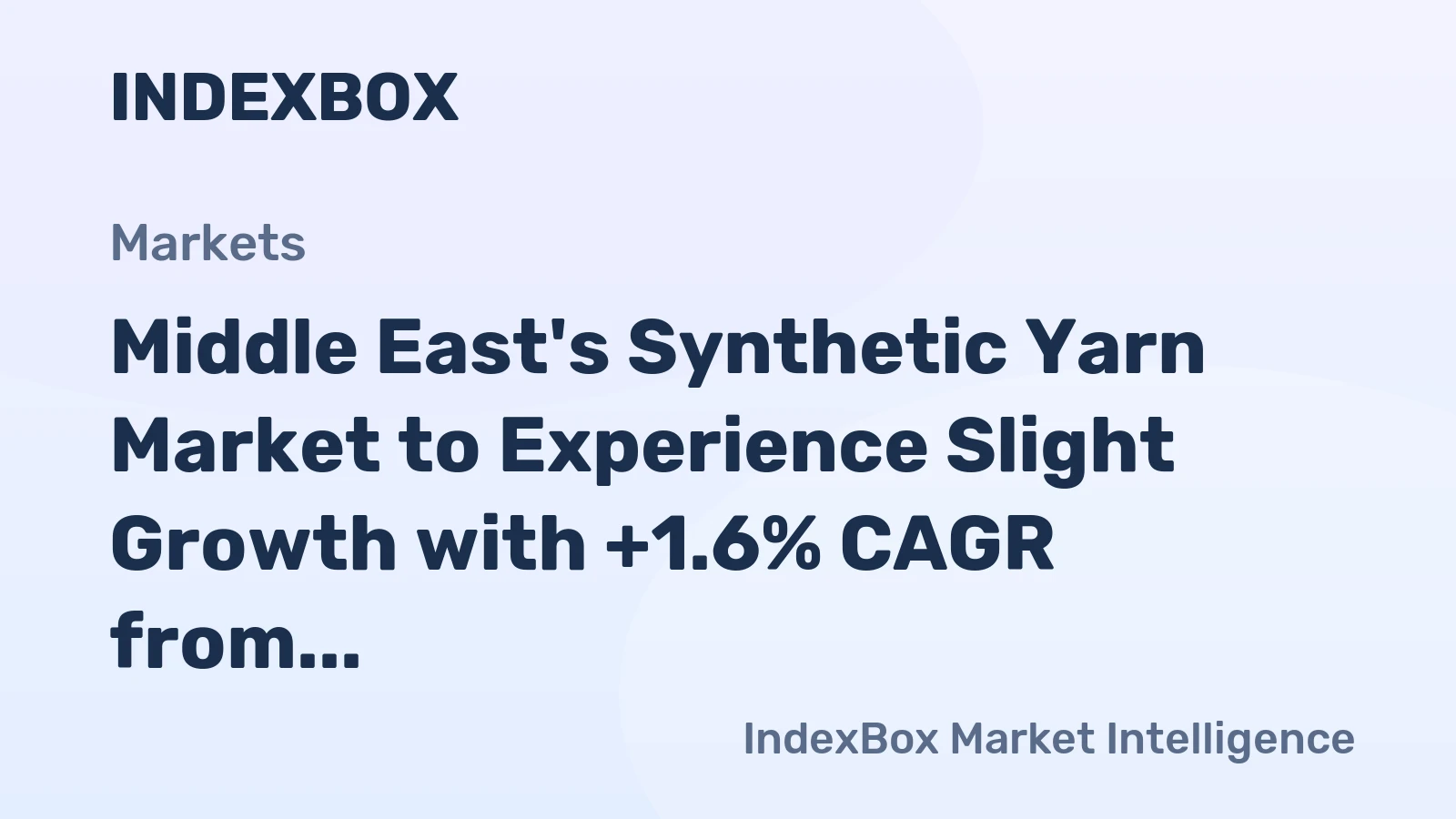 Middle East's Synthetic Yarn Market to Experience Slight Growth with +1.6% CAGR from 2024 to 2035