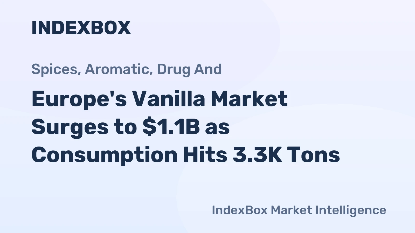 Europe's Vanilla Market Surges to $1.1B as Consumption Hits 3.3K Tons