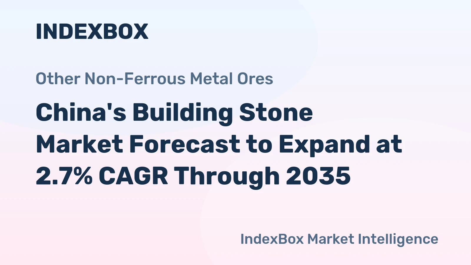 China's Building Stone Market Forecast to Expand at 2.7% CAGR Through 2035