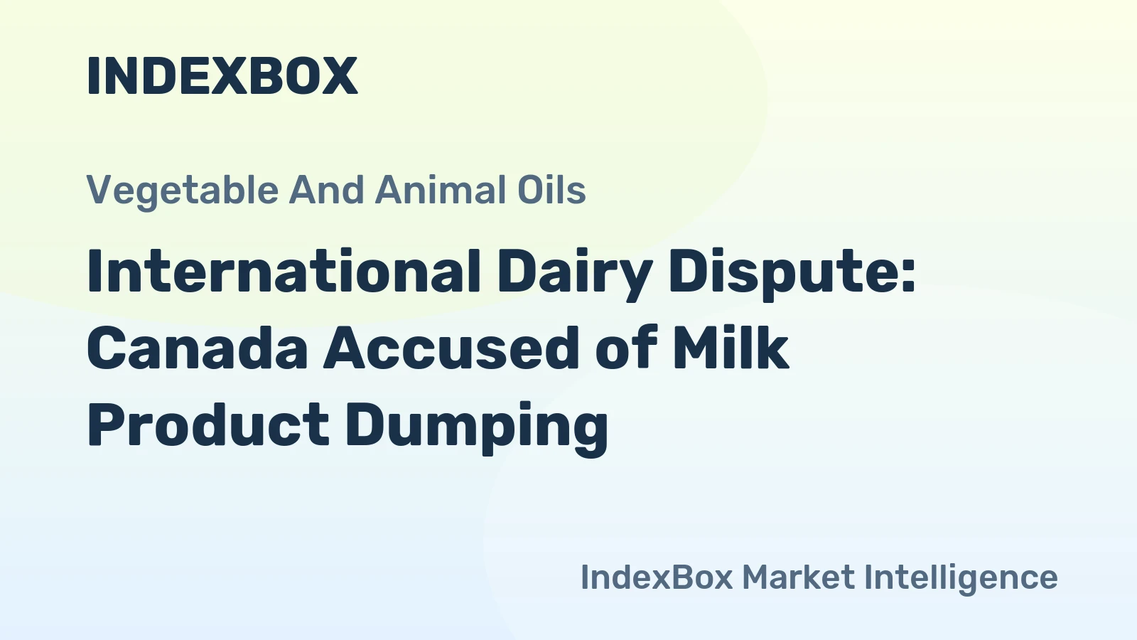 International Dairy Dispute: Canada Accused of Milk Product Dumping