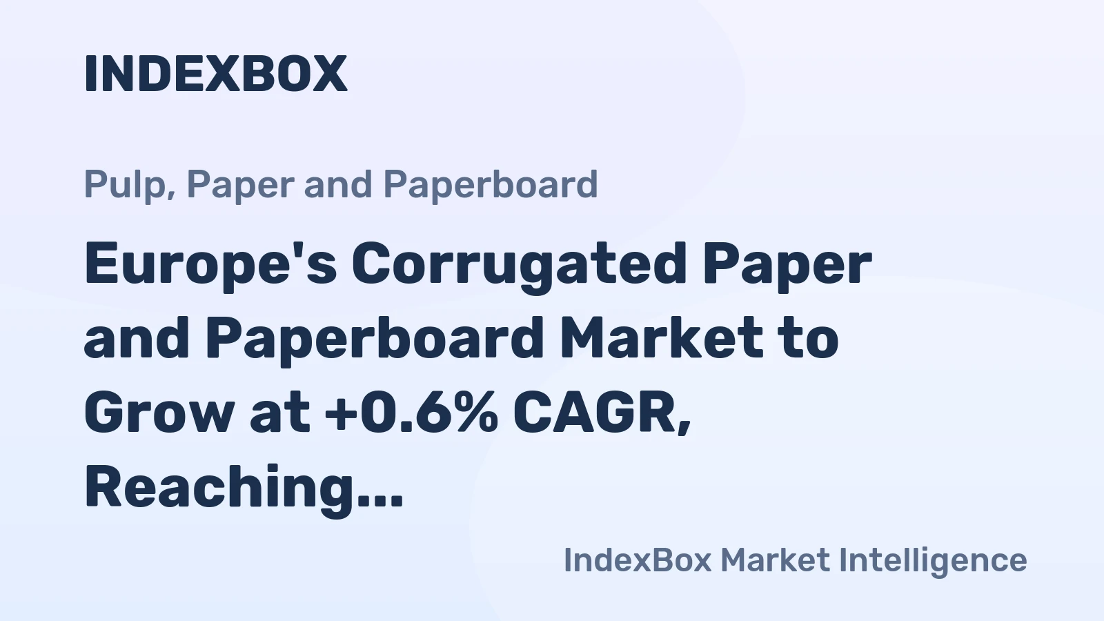 Europe's Corrugated Paper and Paperboard Market to Grow at +0.6% CAGR, Reaching 13M Tons by 2035
