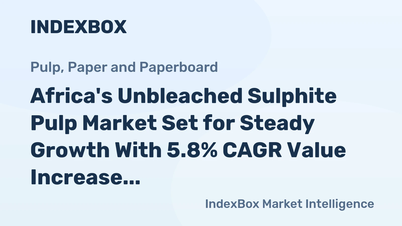 Africa's Unbleached Sulphite Pulp Market Set for Steady Growth With 5.8% CAGR Value Increase
