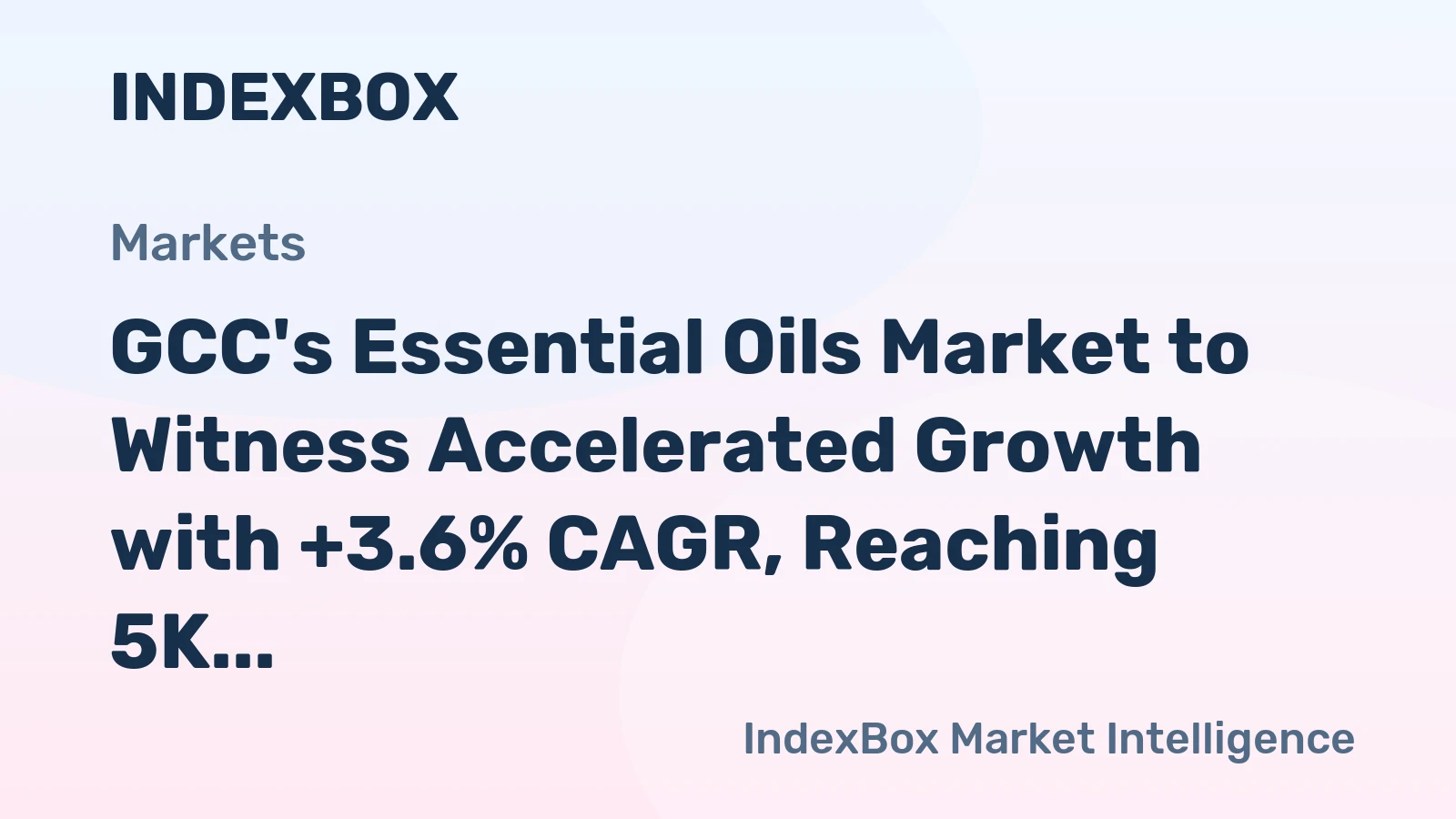 GCC's Essential Oils Market to Witness Accelerated Growth with +3.6% CAGR, Reaching 5K tons by 2035
