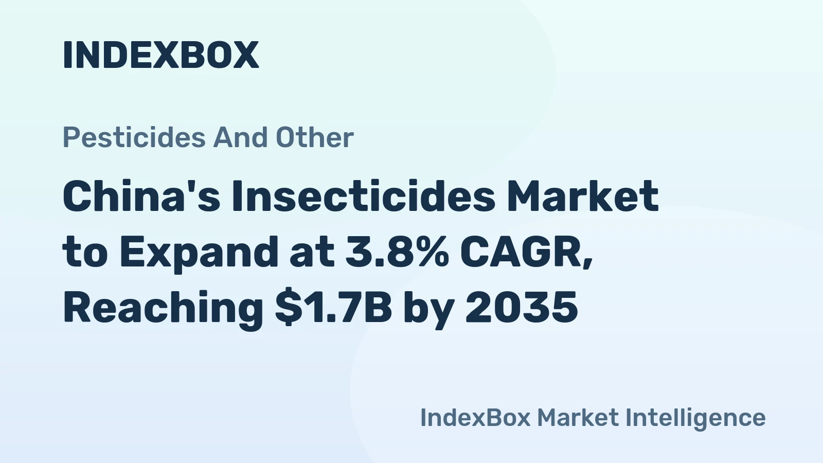 China's Insecticides Market to Expand at 3.8% CAGR, Reaching $1.7B by 2035
