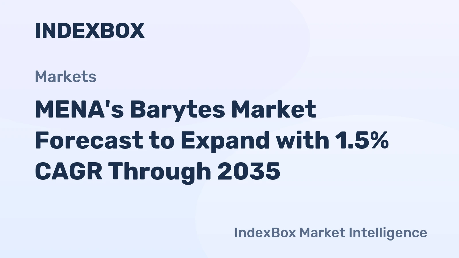 MENA's Barytes Market Forecast to Expand with 1.5% CAGR Through 2035