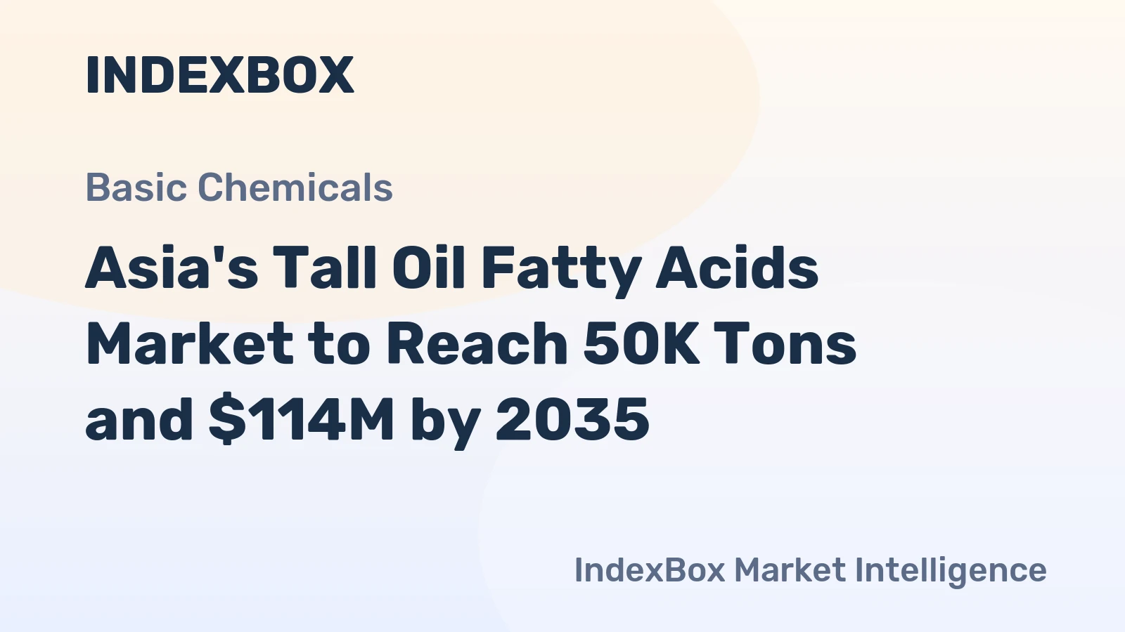 Asia's Tall Oil Fatty Acids Market to Reach 50K Tons and $114M by 2035