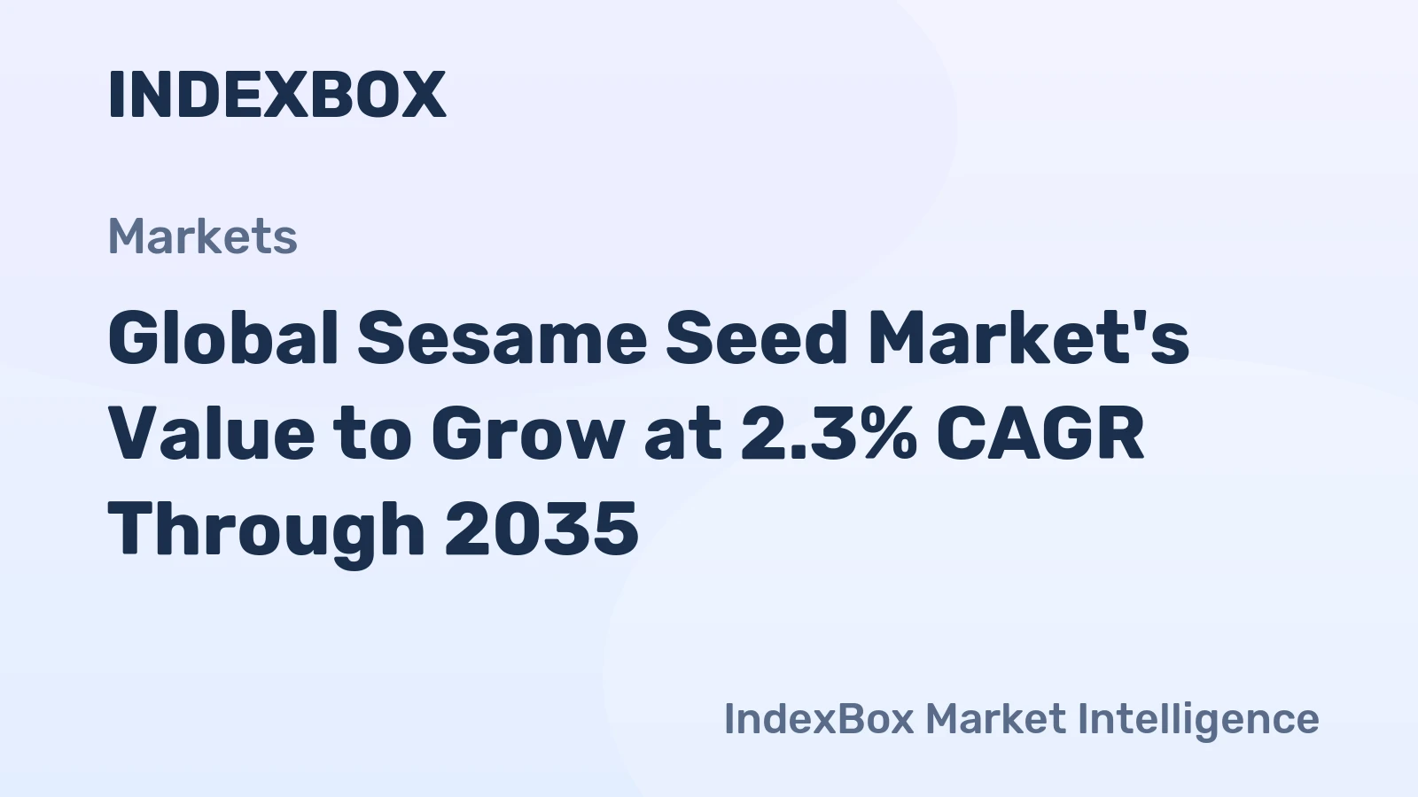 Global Sesame Seed Market's Value to Grow at 2.3% CAGR Through 2035