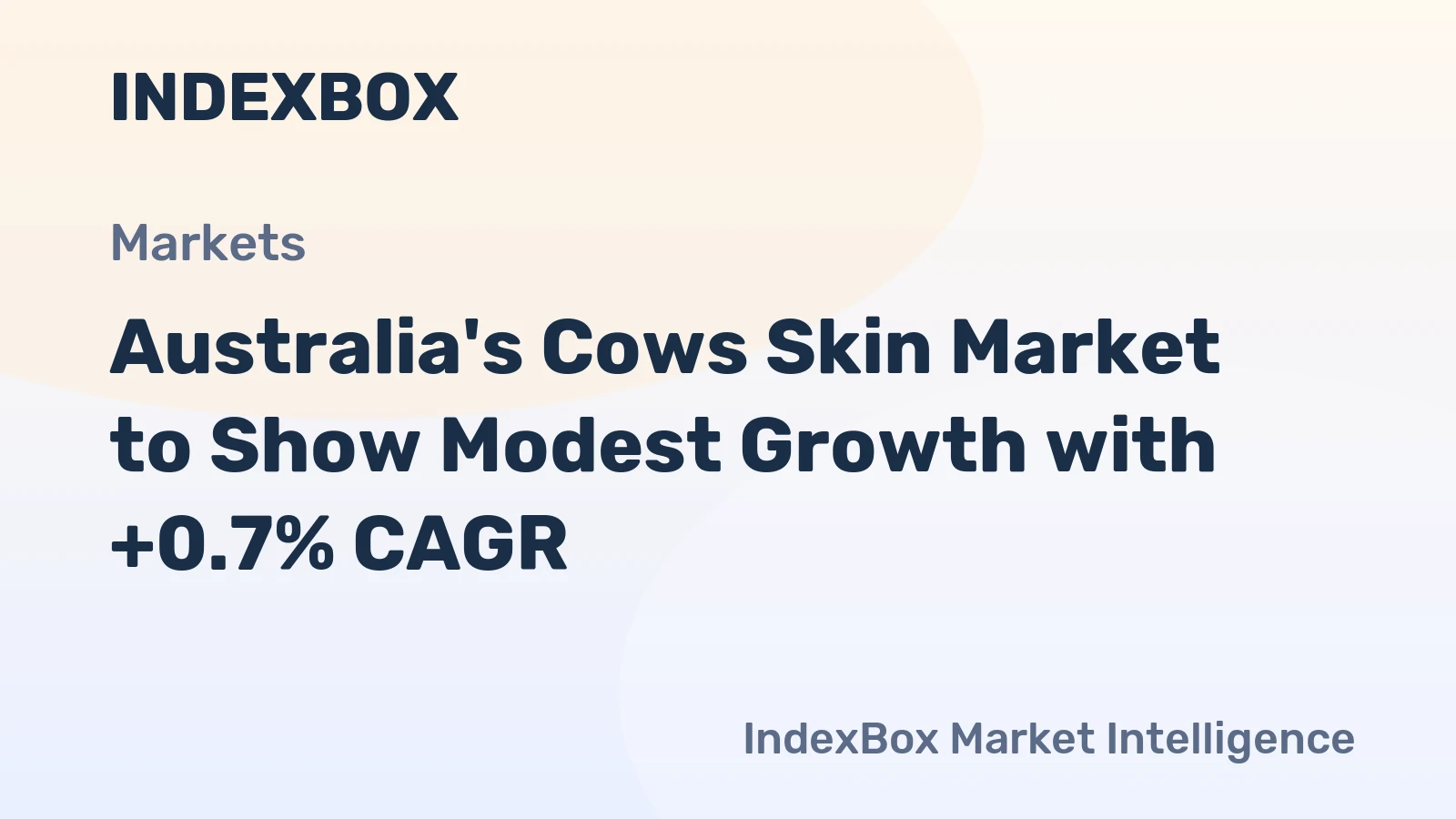 Australia's Cows Skin Market to Show Modest Growth with +0.7% CAGR