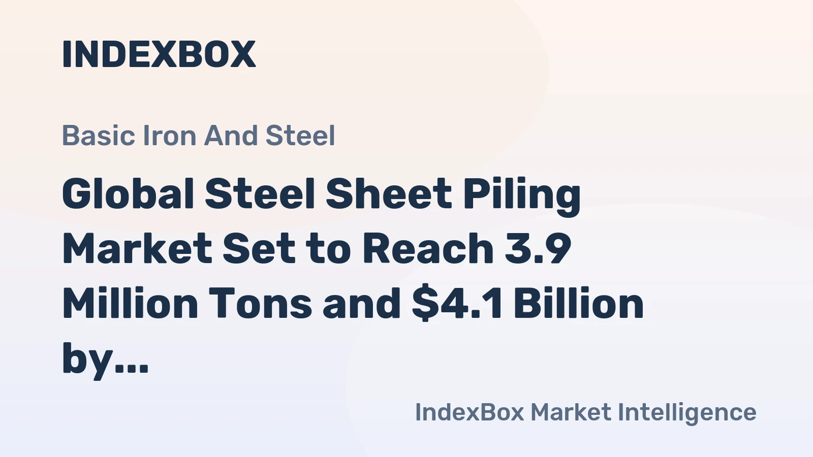 Global Steel Sheet Piling Market Set to Reach 3.9 Million Tons and $4.1 Billion by 2035