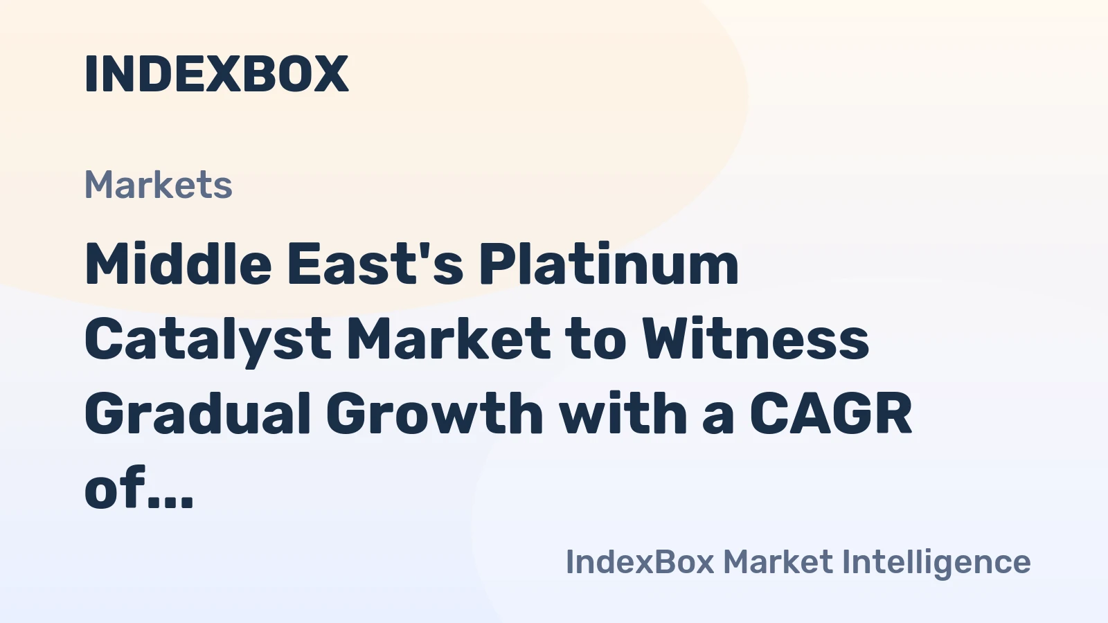 Middle East's Platinum Catalyst Market to Witness Gradual Growth with a CAGR of +0.2% from 2024 to 2035