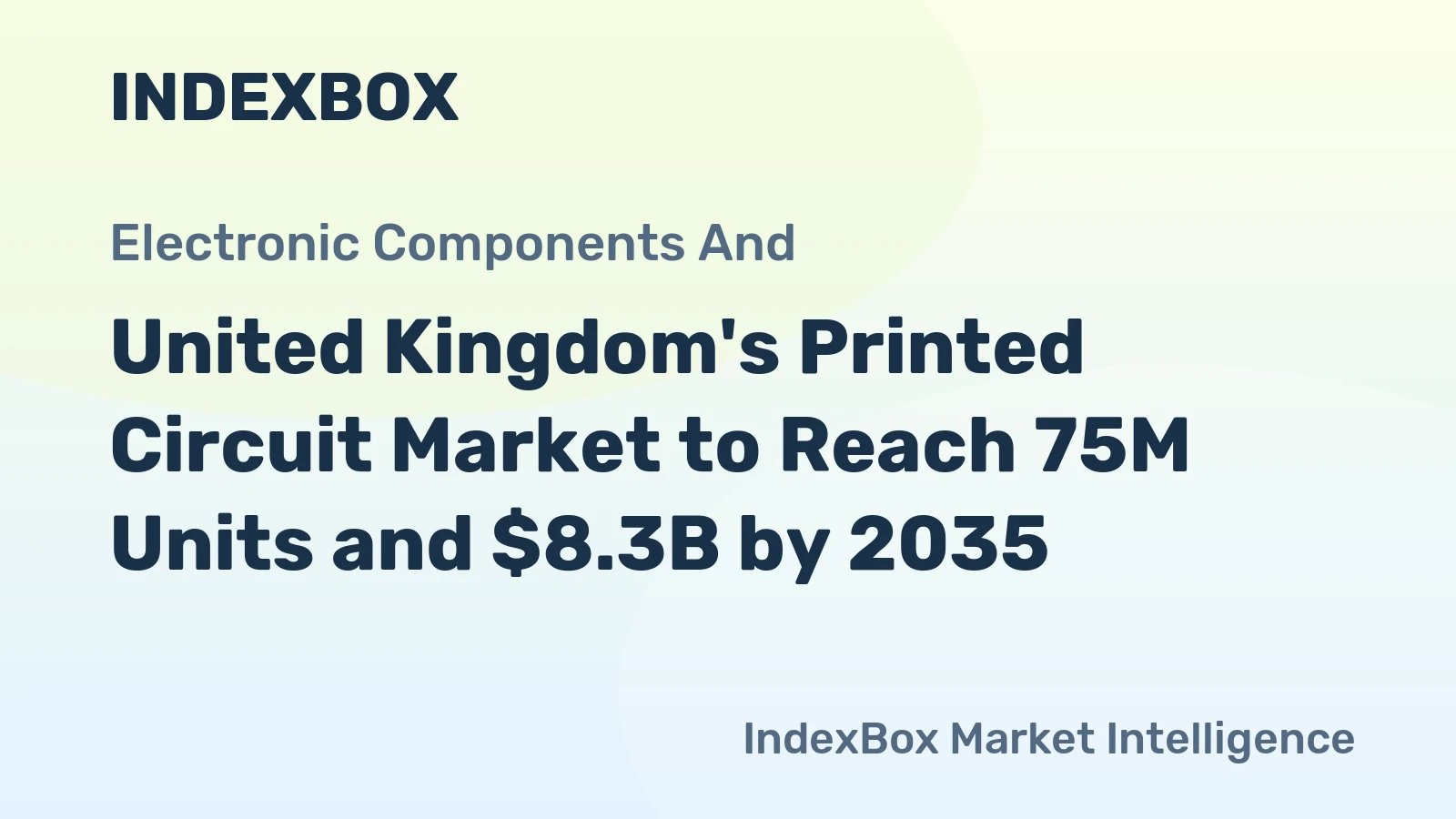 United Kingdom's Printed Circuit Market to Reach 75M Units and $8.3B by 2035