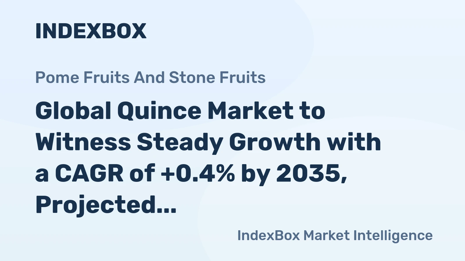 Global Quince Market to Witness Steady Growth with a CAGR of +0.4% by 2035, Projected to Reach $955M