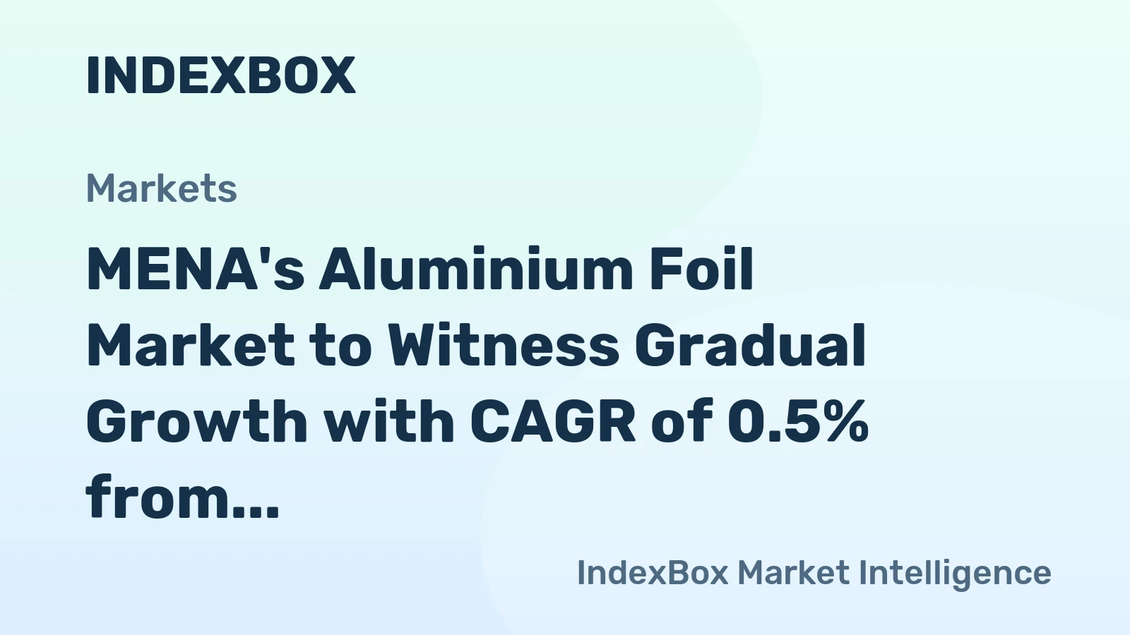 MENA's Aluminium Foil Market to Witness Gradual Growth with CAGR of 0.5% from 2024-2035