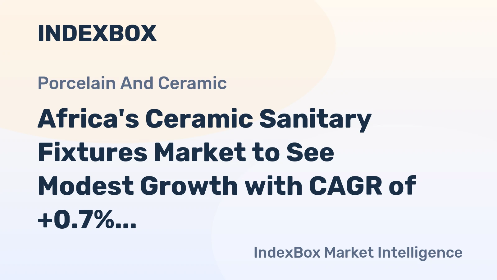 Africa's Ceramic Sanitary Fixtures Market to See Modest Growth with CAGR of +0.7% from 2024-2035