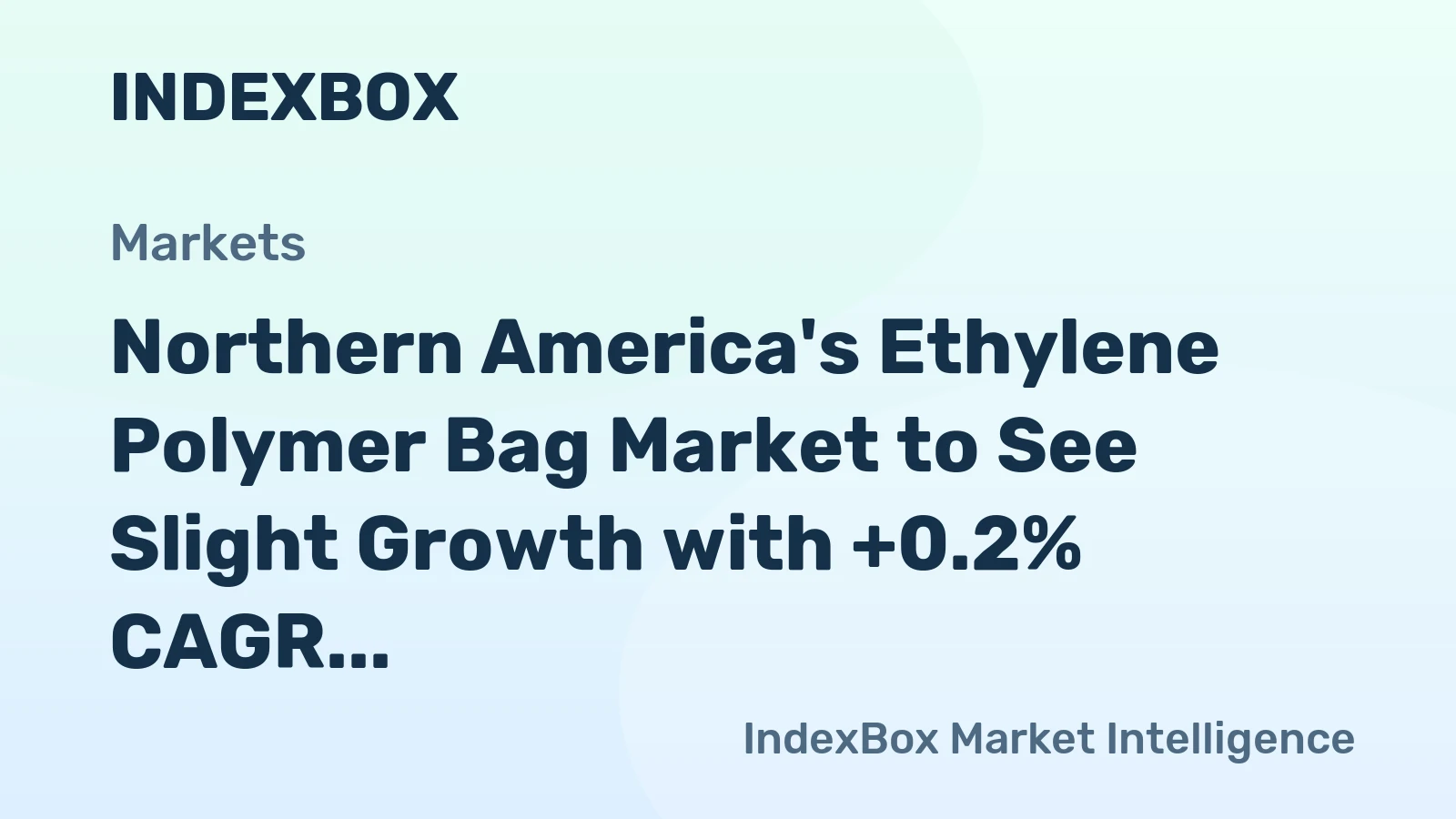 Northern America's Ethylene Polymer Bag Market to See Slight Growth with +0.2% CAGR from 2024 to 2035