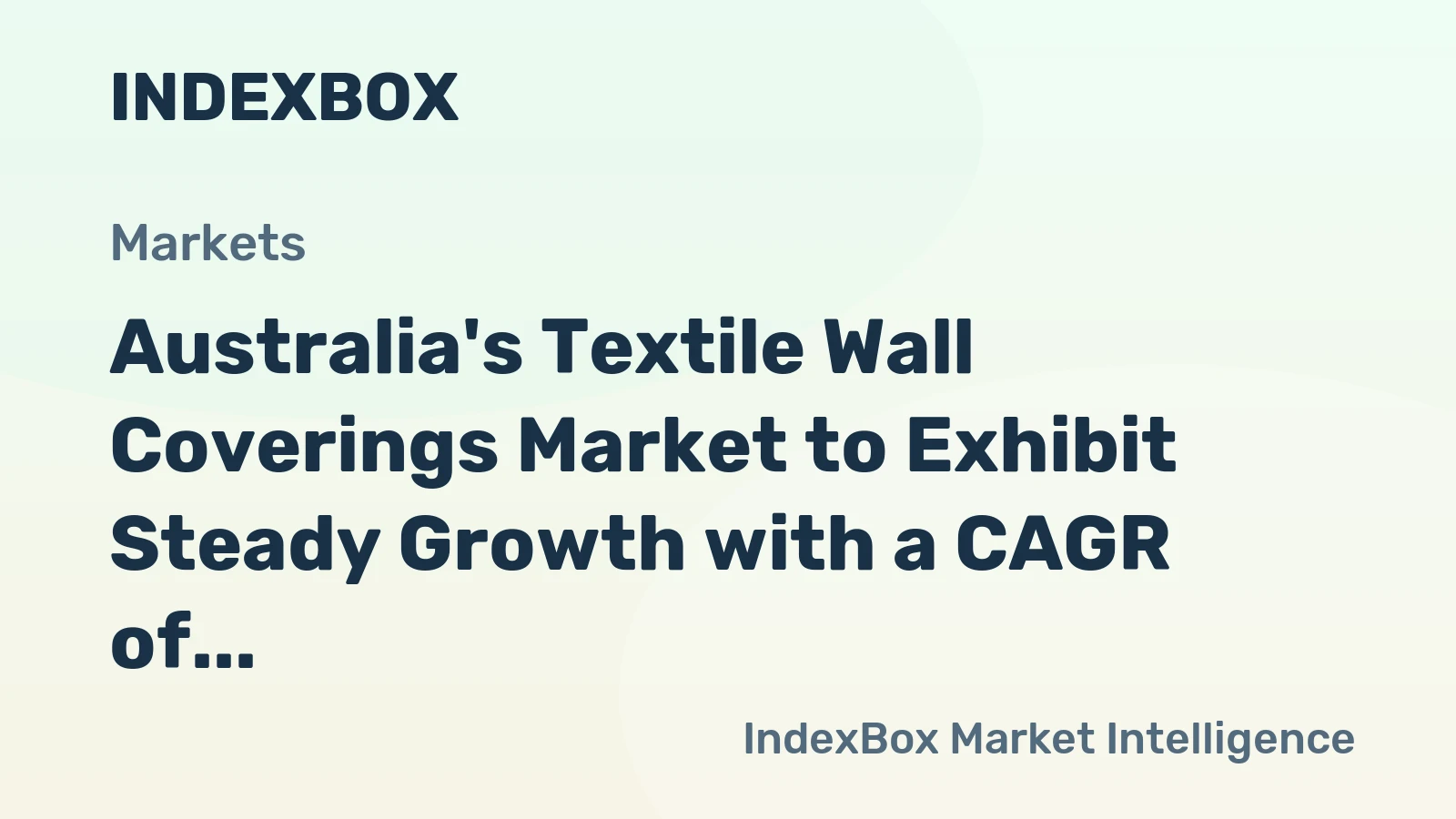 Australia's Textile Wall Coverings Market to Exhibit Steady Growth with a CAGR of +2.2% from 2024 to 2035