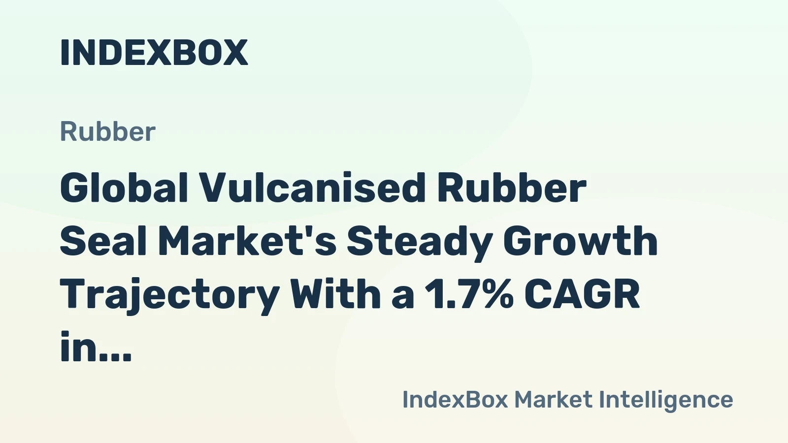 Global Vulcanised Rubber Seal Market's Steady Growth Trajectory With a 1.7% CAGR in Value