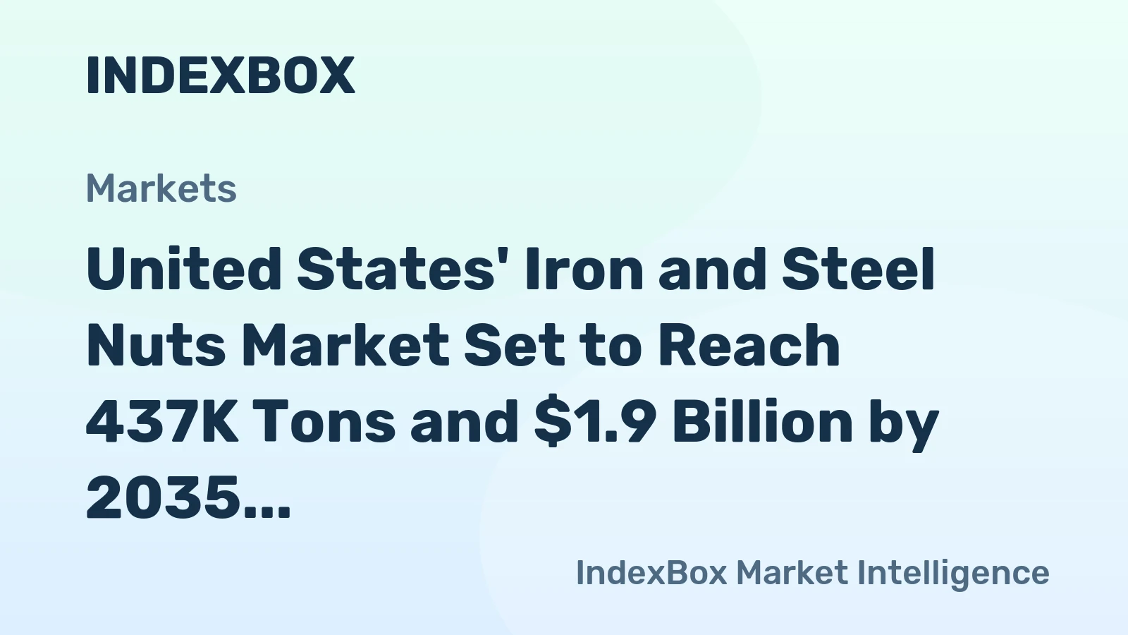 United States' Iron and Steel Nuts Market Set to Reach 437K Tons and $1.9 Billion by 2035