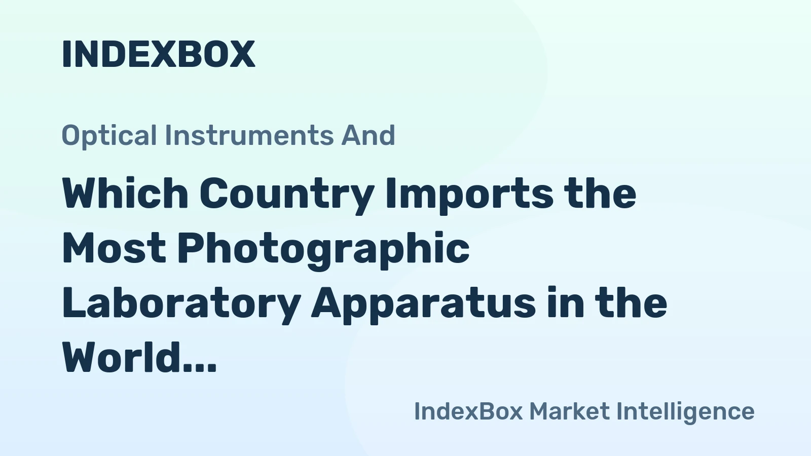 Which Country Imports the Most Photographic Laboratory Apparatus in the World?