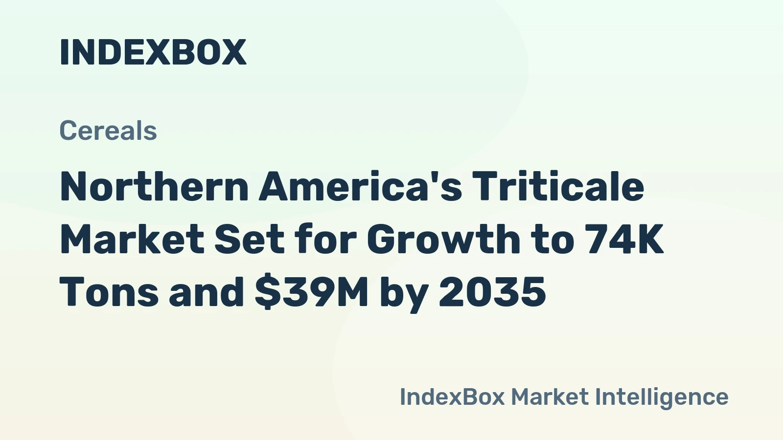 Northern America's Triticale Market Set for Growth to 74K Tons and $39M by 2035