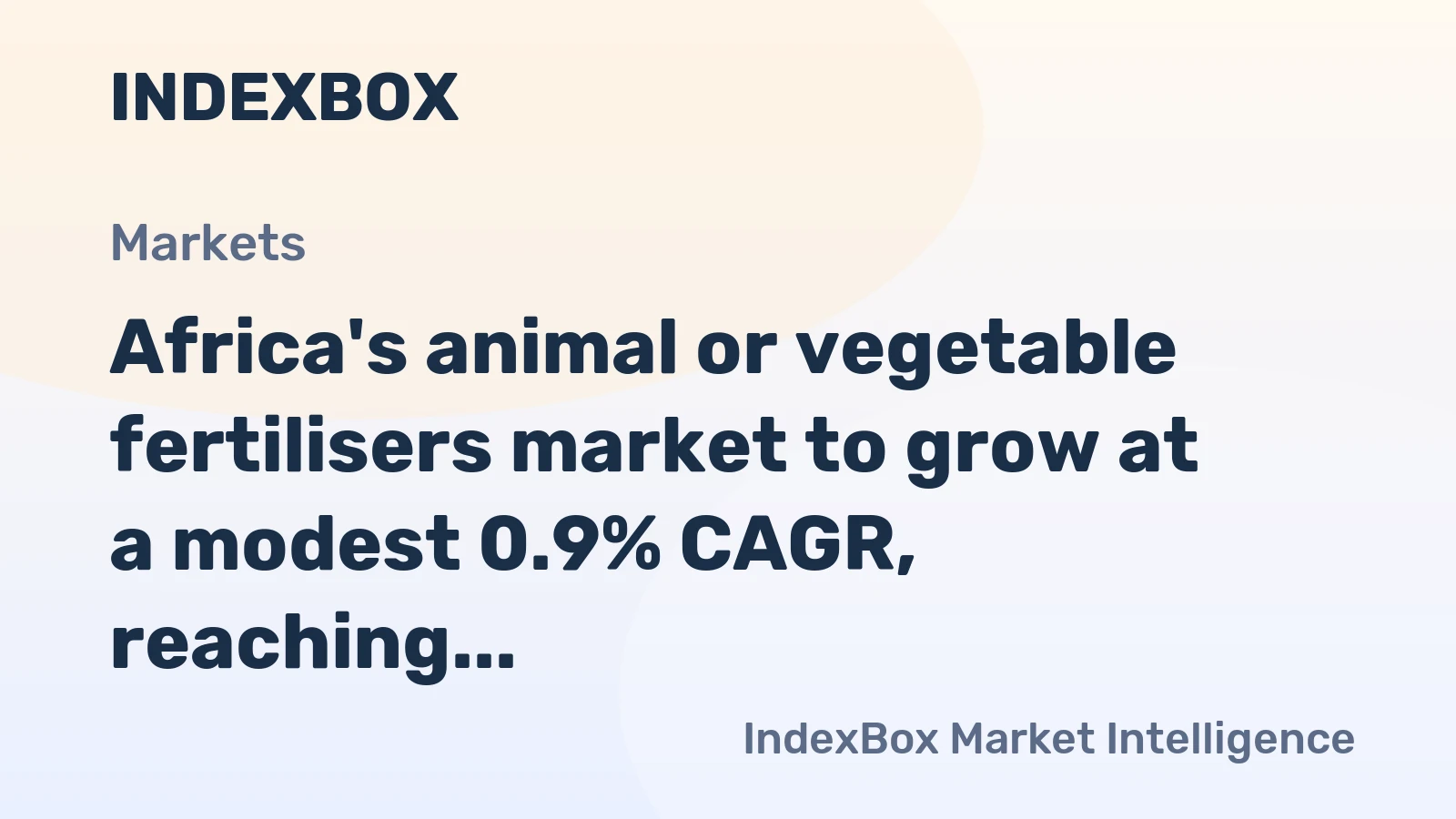 Africa's animal or vegetable fertilisers market to grow at a modest 0.9% CAGR, reaching 9.1M tons by 2035.