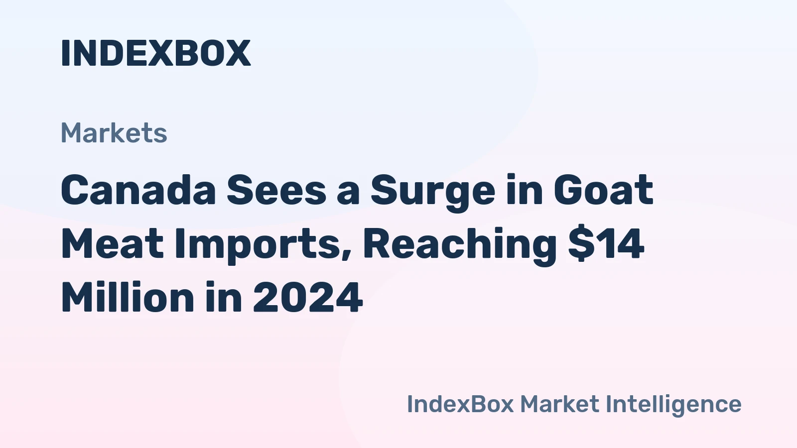 Canada Sees a Surge in Goat Meat Imports, Reaching $14 Million in 2024