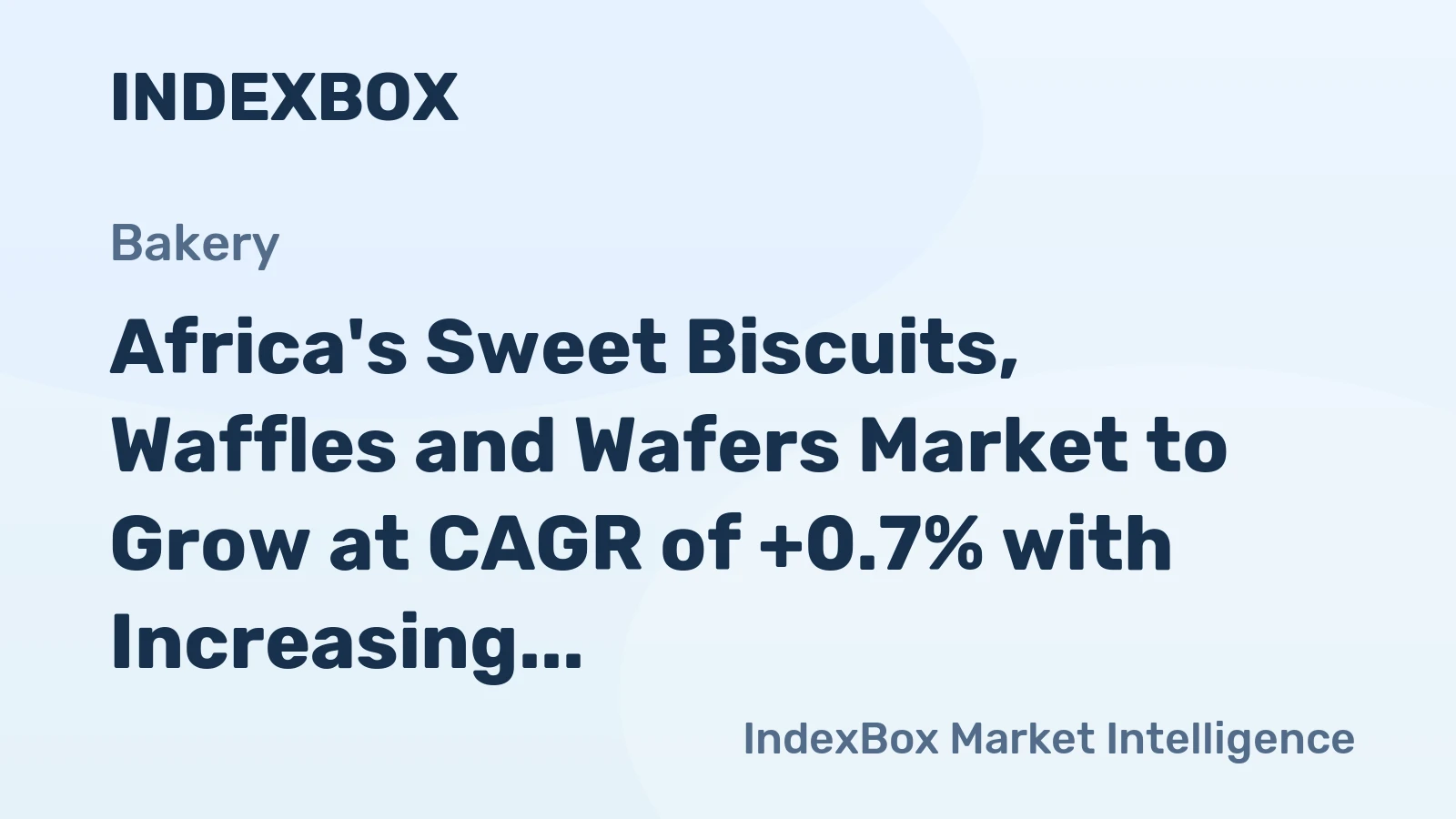 Africa's Sweet Biscuits, Waffles and Wafers Market to Grow at CAGR of +0.7% with Increasing Demand
