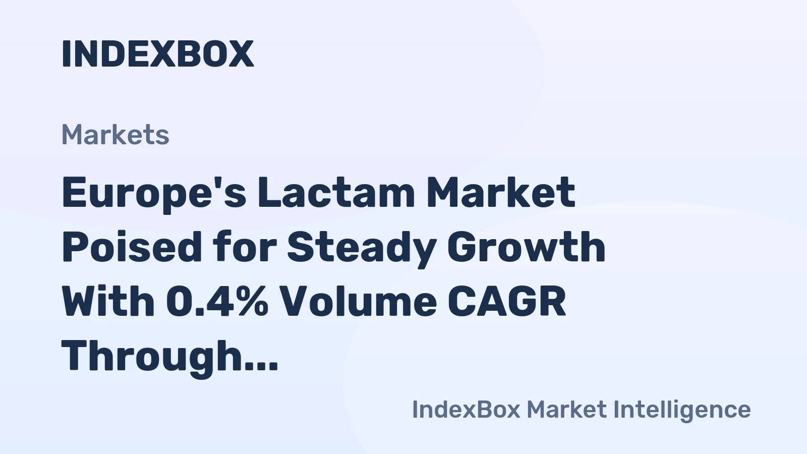 Europe's Lactam Market Poised for Steady Growth With 0.4% Volume CAGR Through 2035