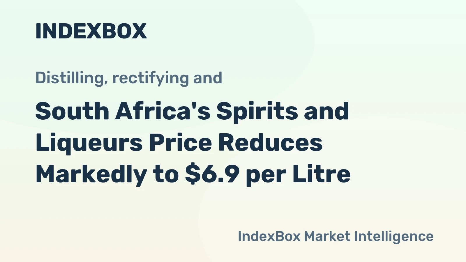 South Africa's Spirits and Liqueurs Price Reduces Markedly to $6.9 per Litre