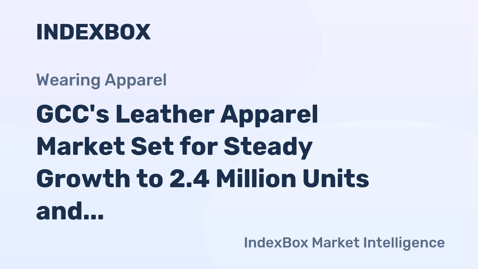 GCC's Leather Apparel Market Set for Steady Growth to 2.4 Million Units and $163 Million