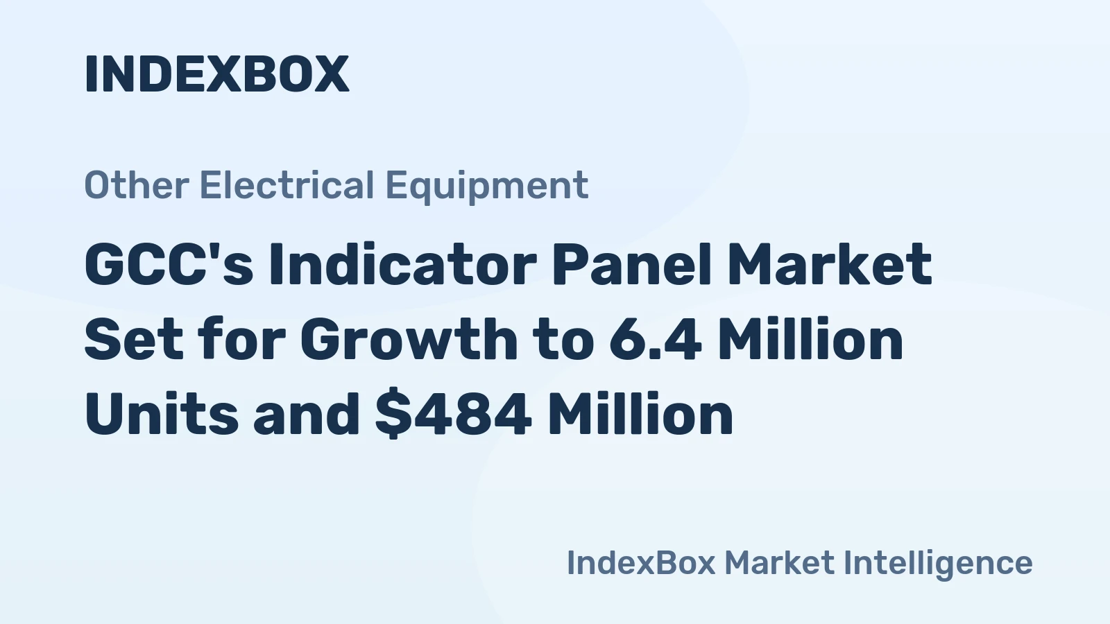 GCC's Indicator Panel Market Set for Growth to 6.4 Million Units and $484 Million