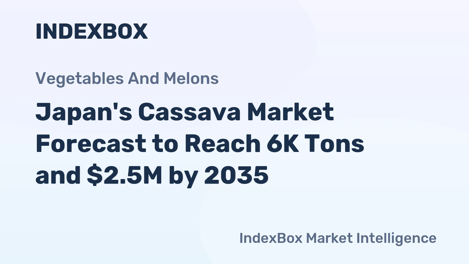 Japan's Cassava Market Forecast to Reach 6K Tons and $2.5M by 2035
