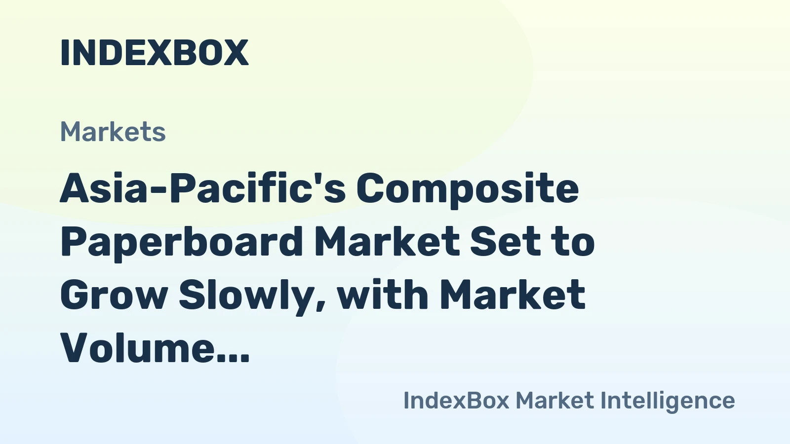 Asia-Pacific's Composite Paperboard Market Set to Grow Slowly, with Market Volume Reaching 2.2M Tons and Market Value Reaching $4.7B by 2035