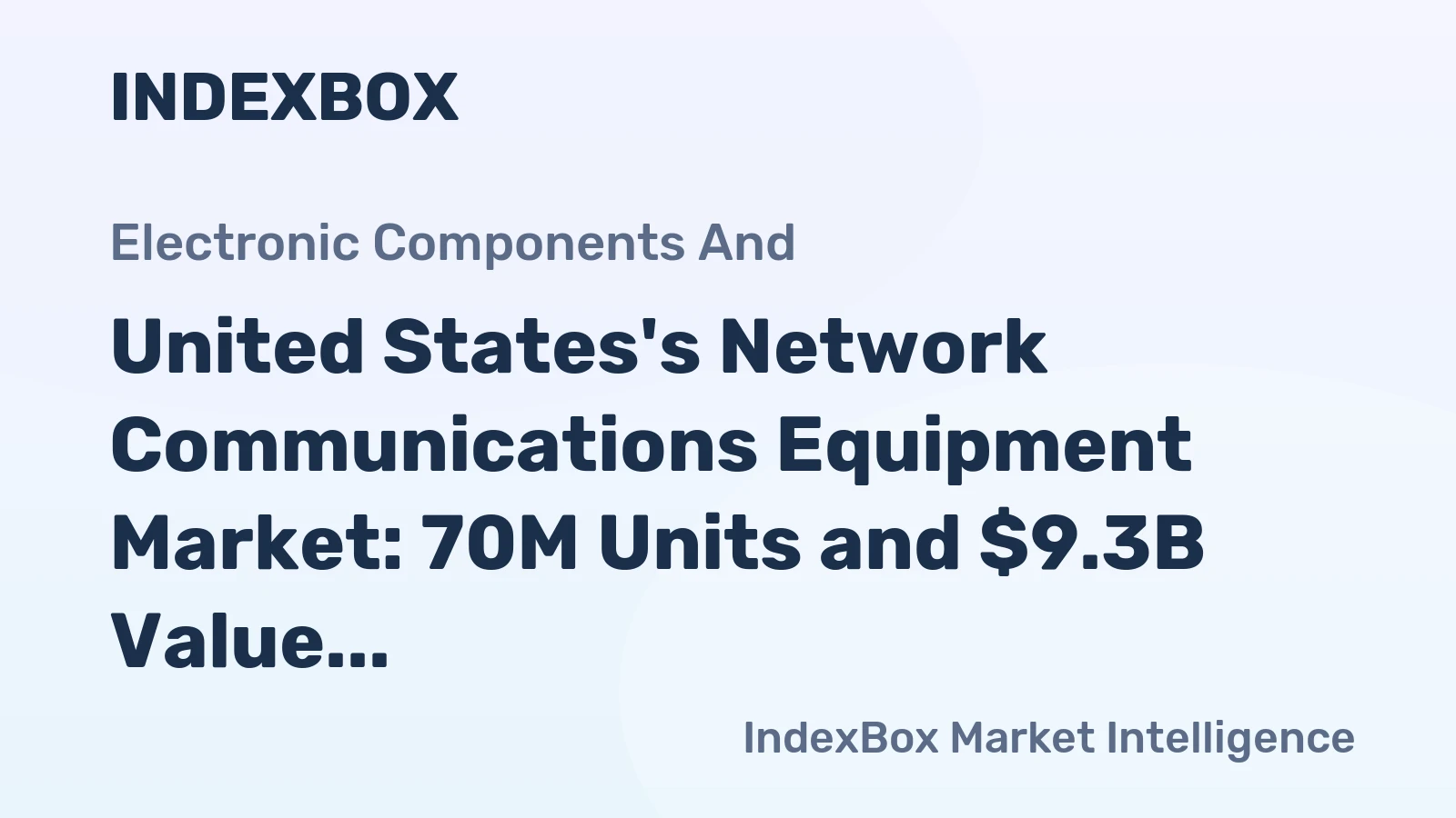 United States's Network Communications Equipment Market: 70M Units and $9.3B Value Forecasted by 2035