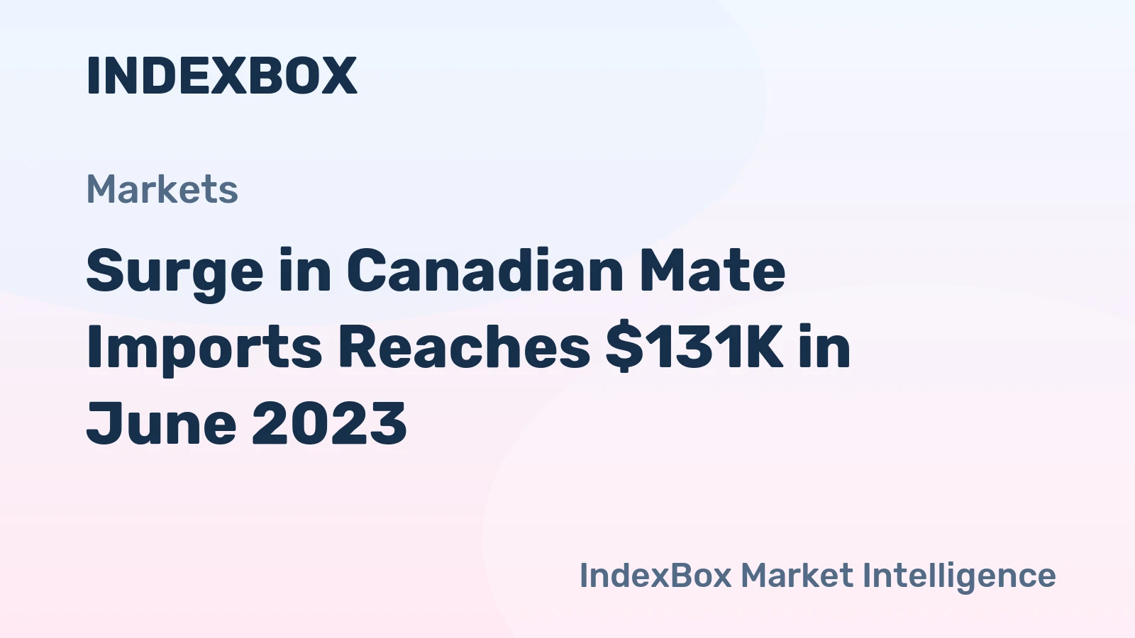 Surge in Canadian Mate Imports Reaches $131K in June 2023
