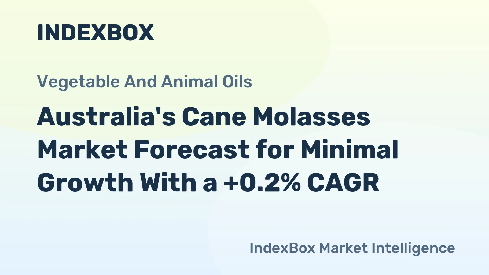 Australia's Cane Molasses Market Forecast for Minimal Growth With a +0.2% CAGR