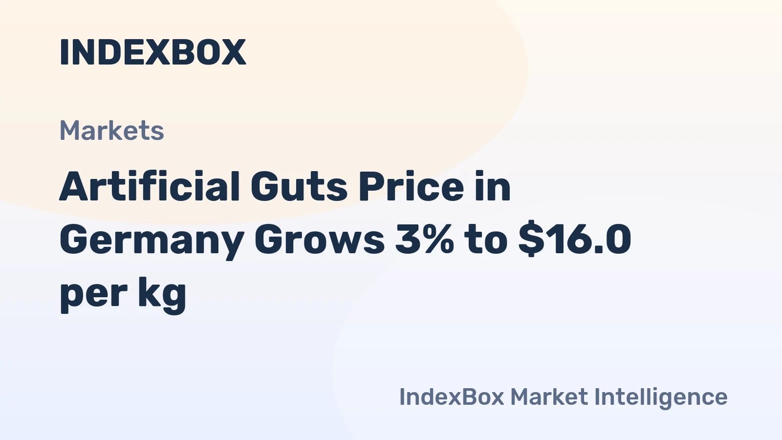 Artificial Guts Price in Germany Grows 3% to $16.0 per kg