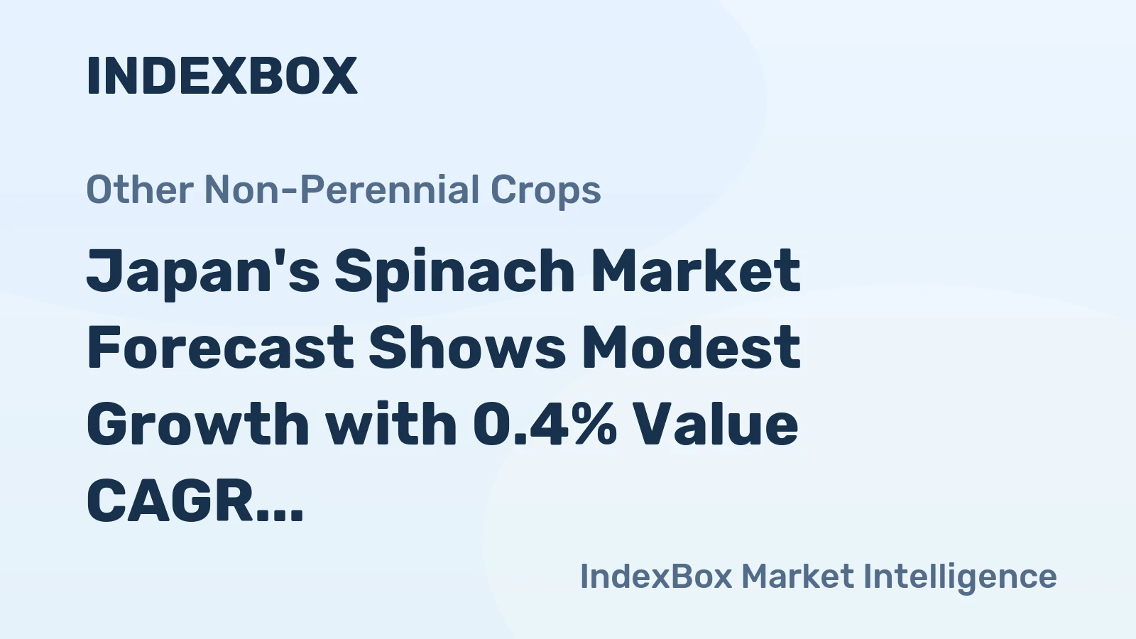 Japan's Spinach Market Forecast Shows Modest Growth with 0.4% Value CAGR Through 2035