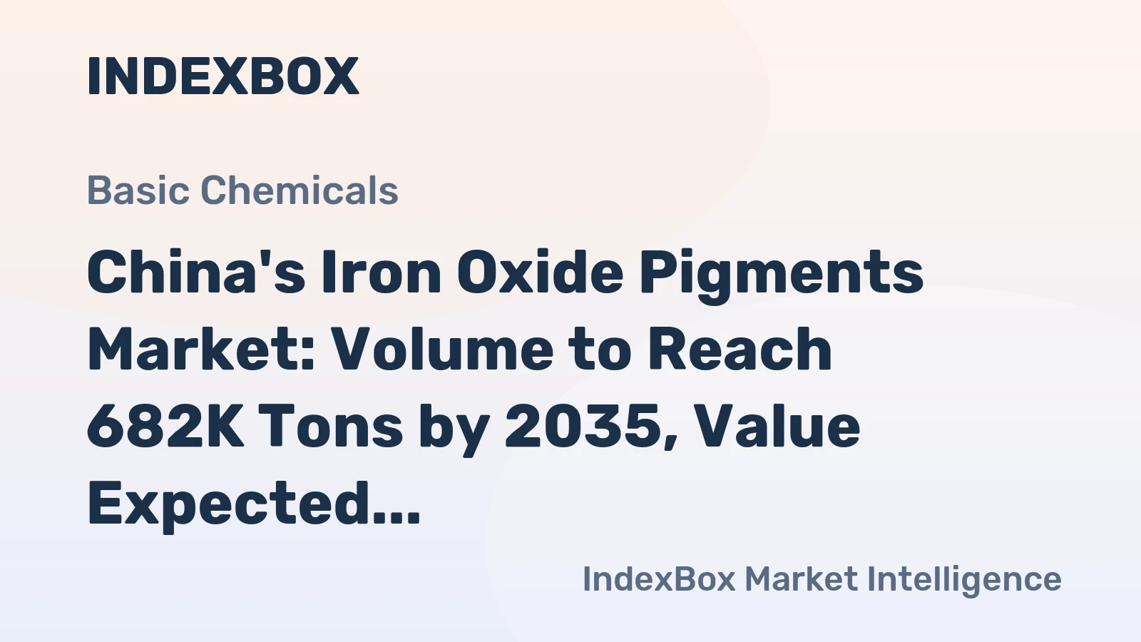 China's Iron Oxide Pigments Market: Volume to Reach 682K Tons by 2035, Value Expected to Hit $934M