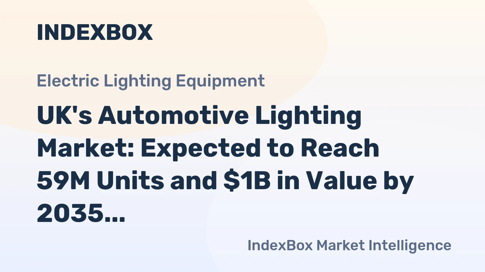 UK's Automotive Lighting Market: Expected to Reach 59M Units and $1B in Value by 2035