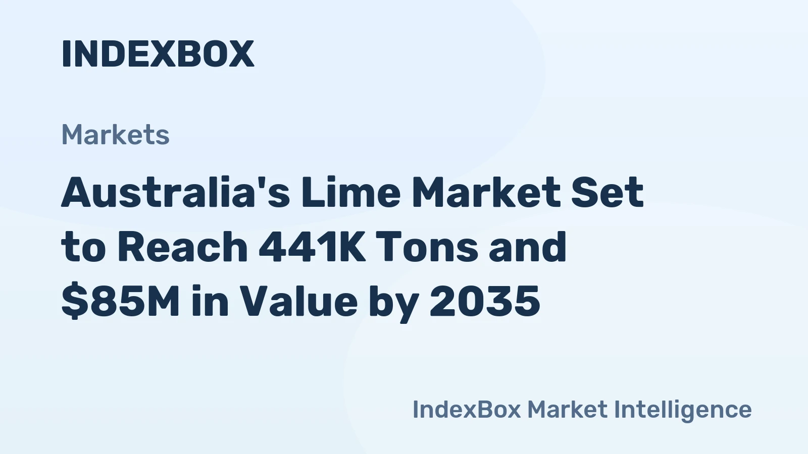 Australia's Lime Market Set to Reach 441K Tons and $85M in Value by 2035