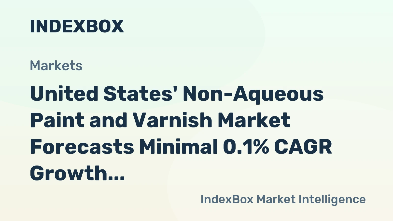 United States' Non-Aqueous Paint and Varnish Market Forecasts Minimal 0.1% CAGR Growth Through 2035