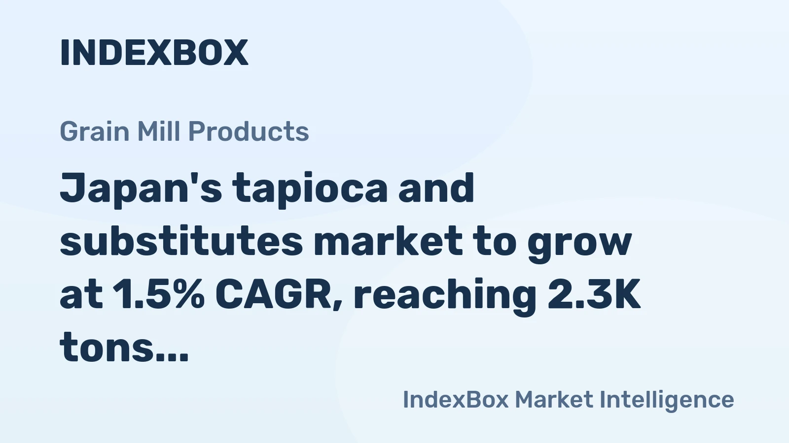 Japan's tapioca and substitutes market to grow at 1.5% CAGR, reaching 2.3K tons by 2035, driven by increasing demand.