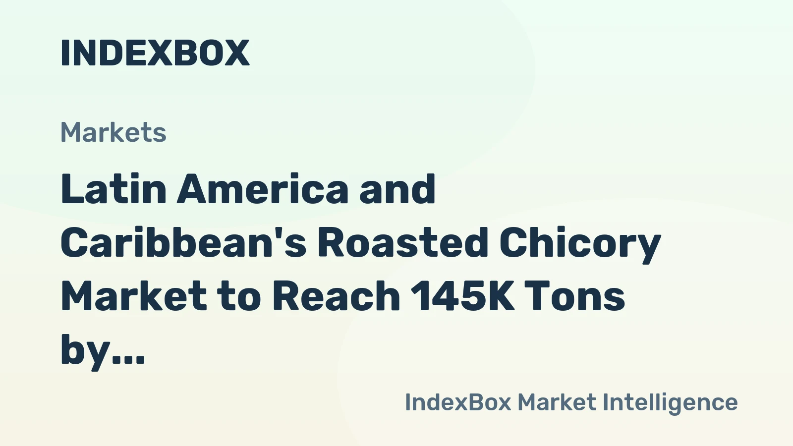 Latin America and Caribbean's Roasted Chicory Market to Reach 145K Tons by 2035, Valued at $855M