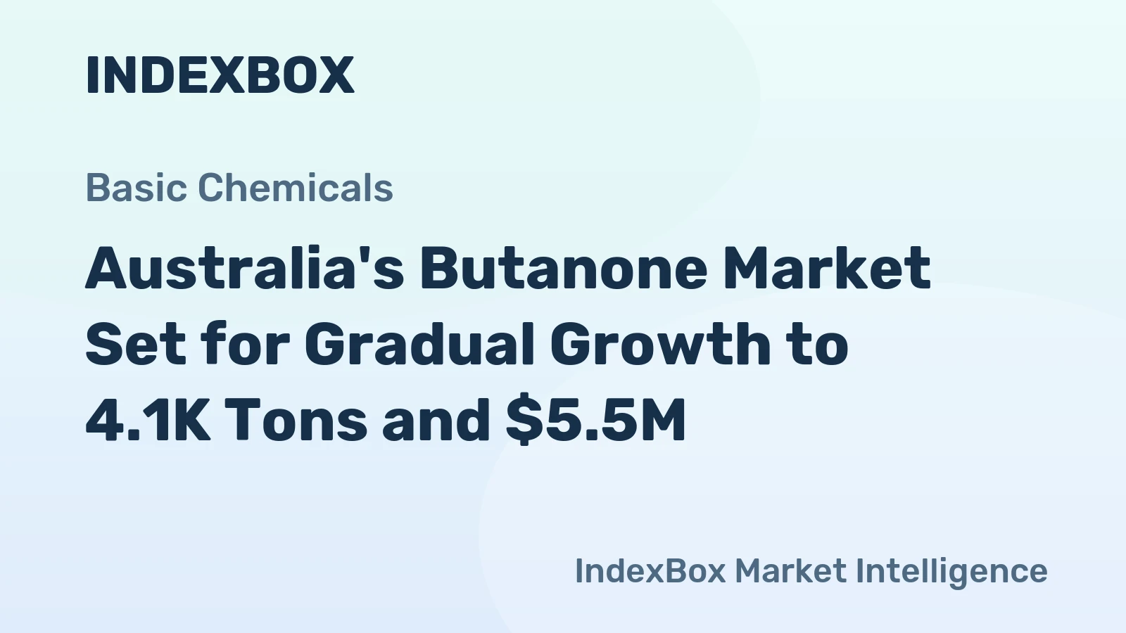 Australia's Butanone Market Set for Gradual Growth to 4.1K Tons and $5.5M