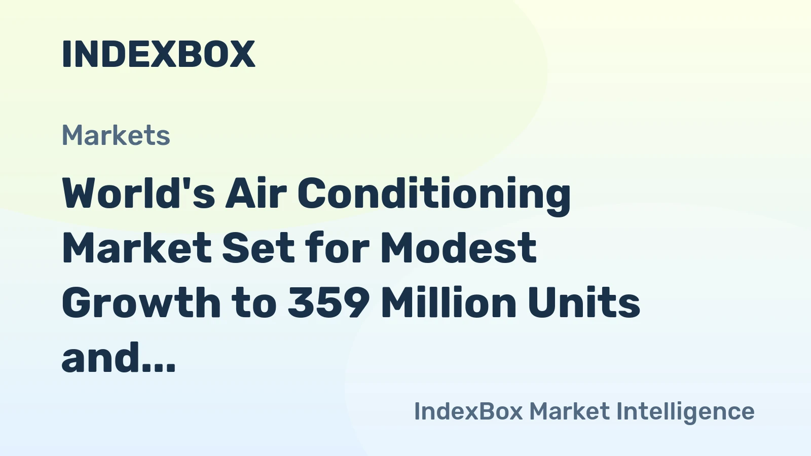 World's Air Conditioning Market Set for Modest Growth to 359 Million Units and $169 Billion by 2035